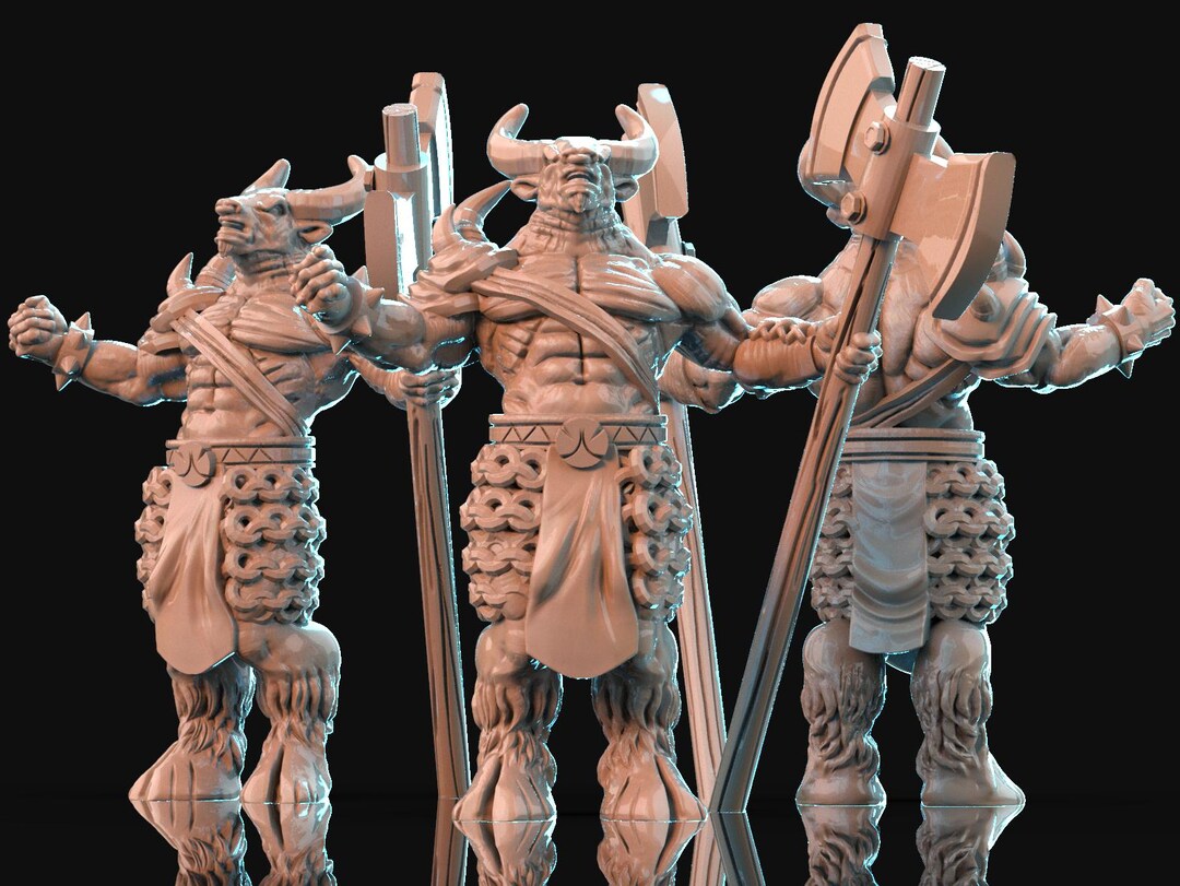 Minotaur V1 Beastiary V1 DND Monster Miniature Model RPG Table Top ...