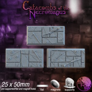 Dungeon Scenery Bases Resin 3d Print Fantasy Sci-fi Square 25mm 32mm ...