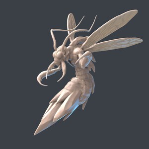 Ice Wasp Hornet Monster Miniature Model DND Fantasy Cold Tundra Frozen ...