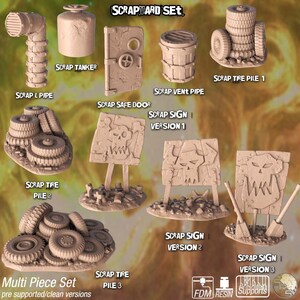 Scrapyard Scrap Heap Scenery Scatter Terrain 3d Print Team 40 AOS ...