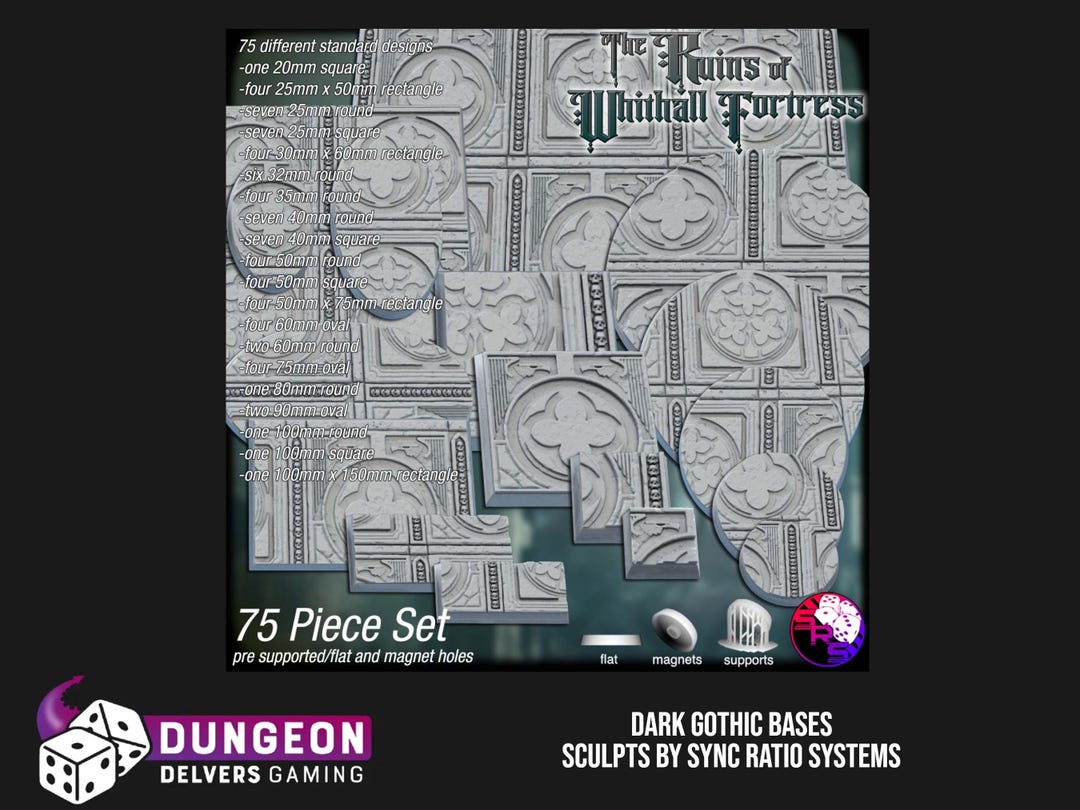 Dark Gothic City Scenery Bases Resin 3d Print Fantasy Grimdark Future ...