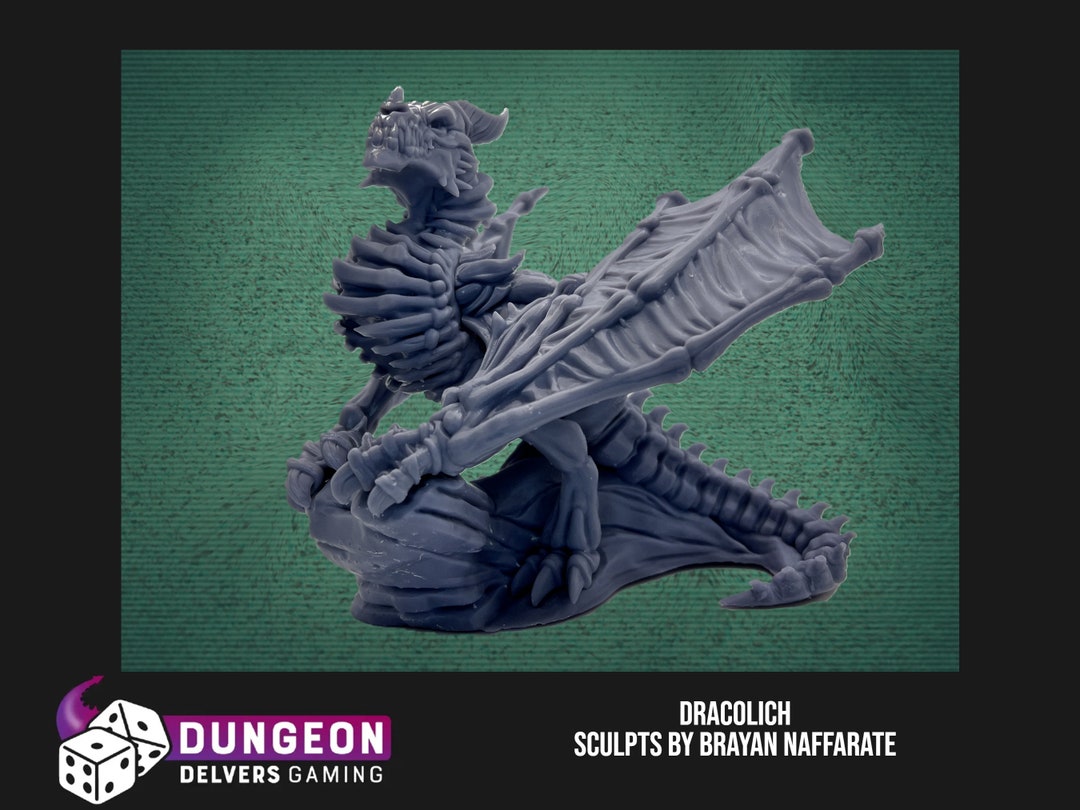 Dracolich DND Boss Monster Miniature Model Dragon Lich Undead - Etsy