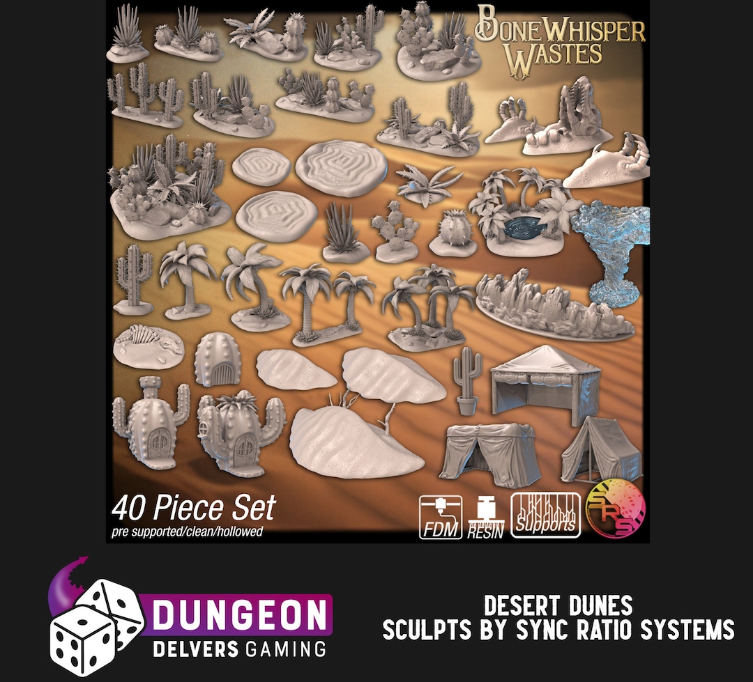 Desert Scatter Terrain Scenery Diorama RPG Table Top Gaming DND Fantasy ...