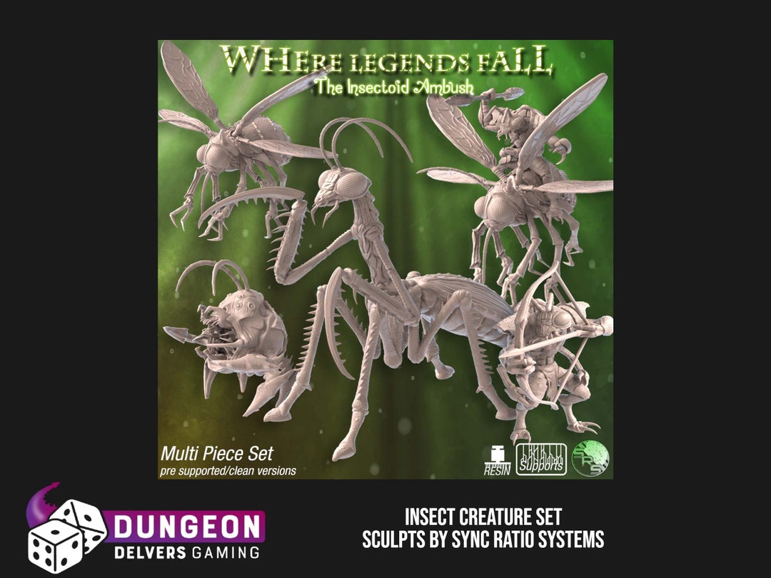 Insect Mantis Flyer Creature Fantasy Tabletop Miniature Roleplaying ...