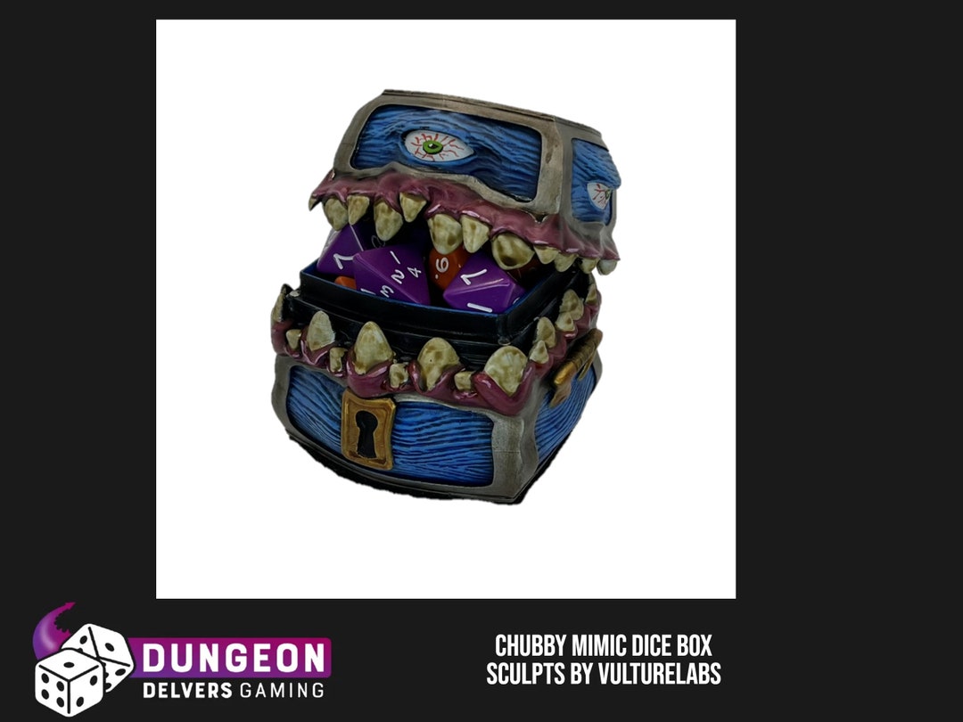Chubby Mimic Dice Box Carrier Tokens Gaming DND Holder Fantasy ...
