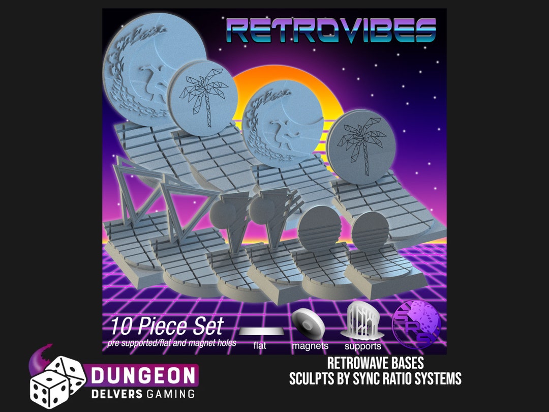 Retro Cyber Scenery Bases Resin 3d Print Fantasy Sci-fi Punk Tech 60s ...