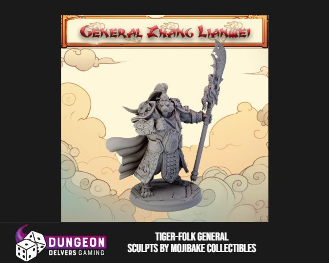 Tiger Folk Fantasy General Fighter - Perfect for Rpgs and Tabletop ...