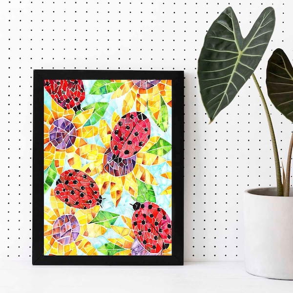 Ladybug Mosaic - Etsy