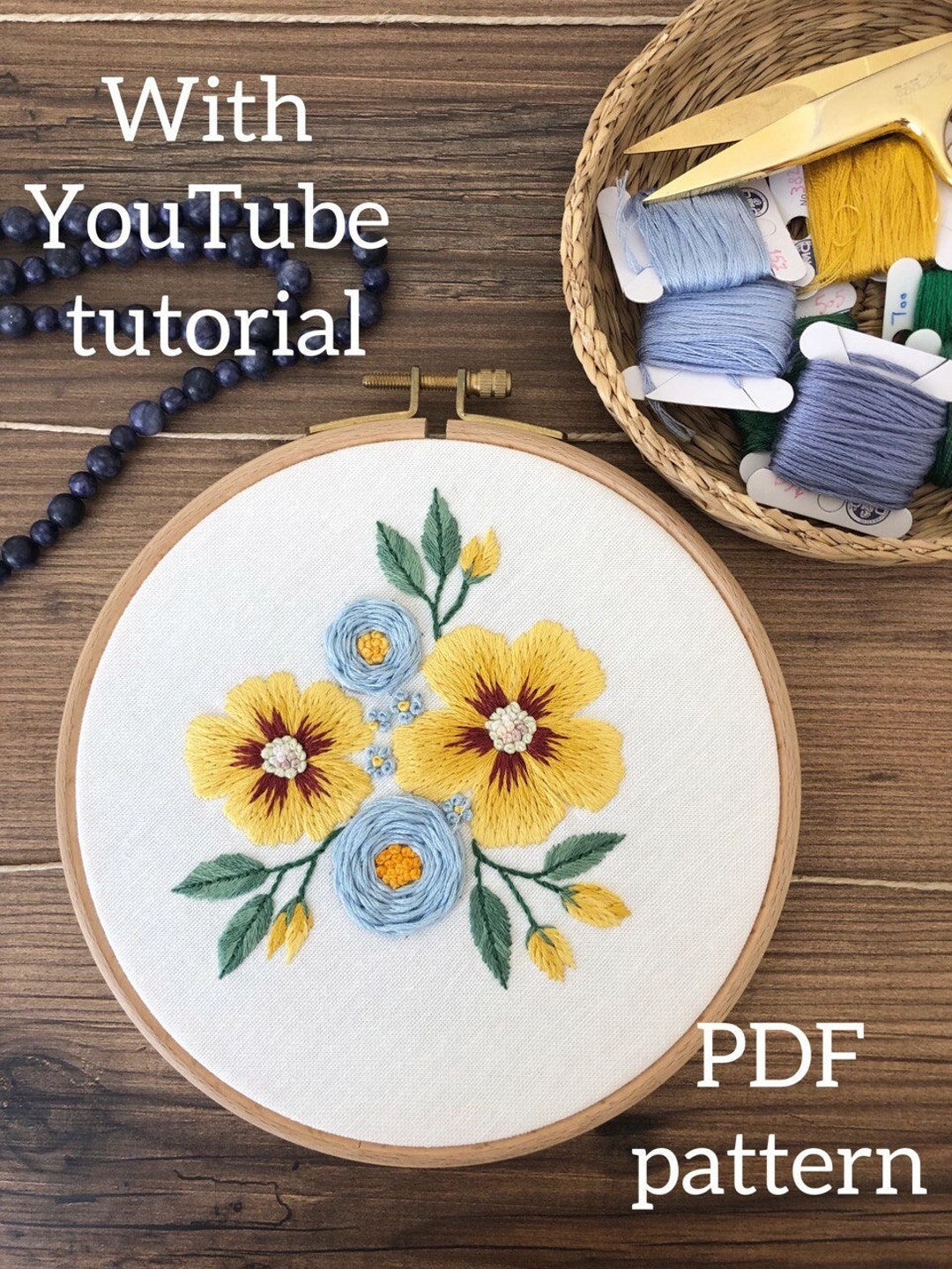 PDF Embroidery, Tutorial Embroidery, Florals Embroidery, Embroidery ...