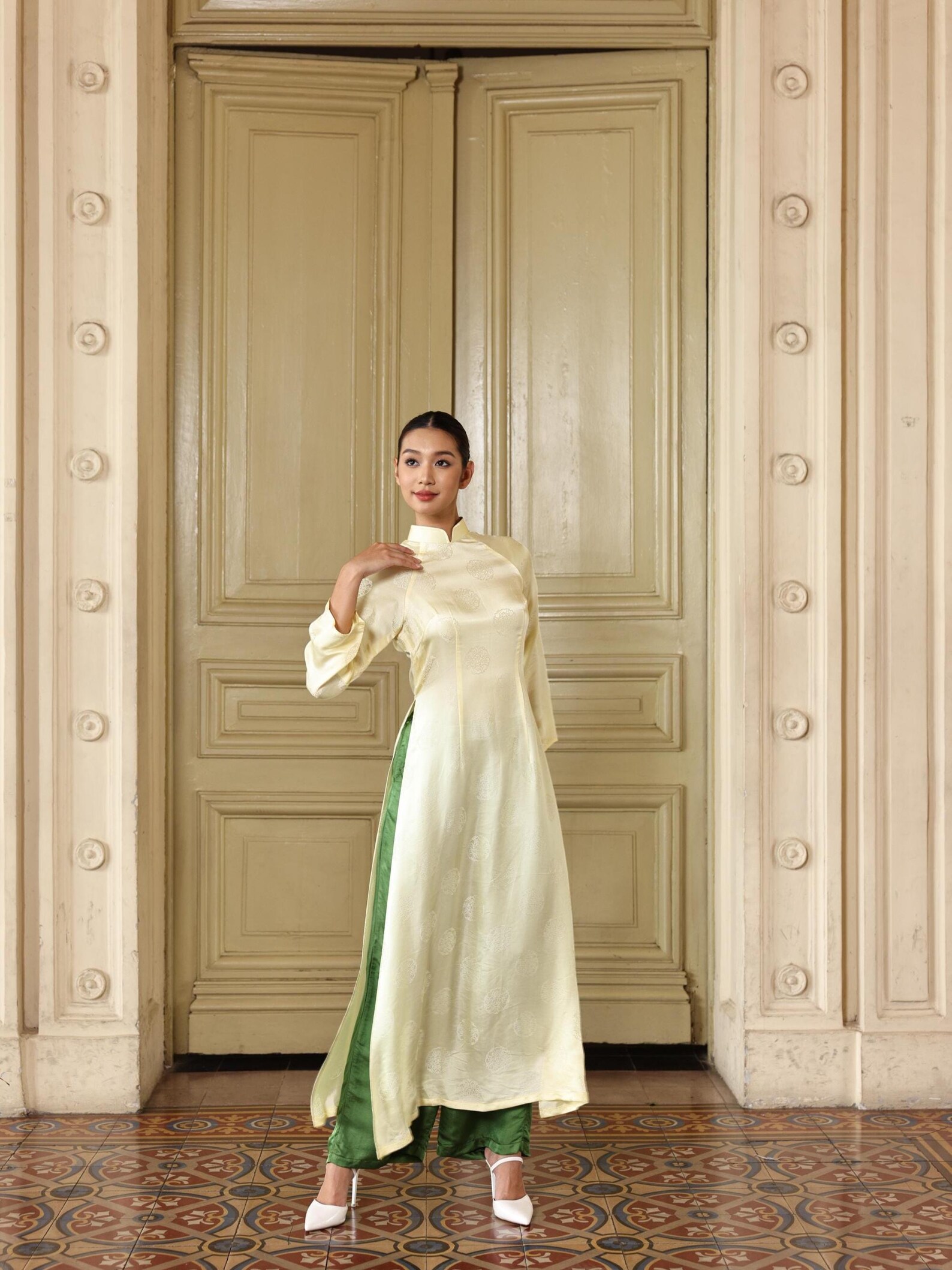 Vietnamese Long Dress, Traditional Vietnamese Dress, Silk Ao Dai With ...