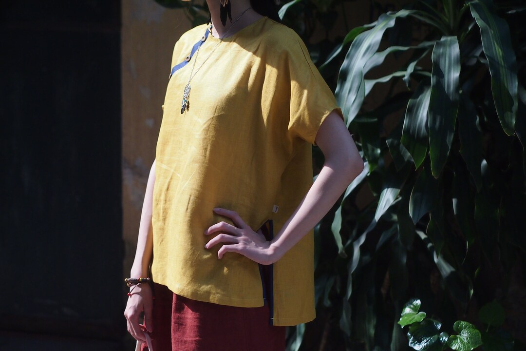 Linen Top for Women ALYSON, Linen Blouse, Summer Linen Top, Casual ...