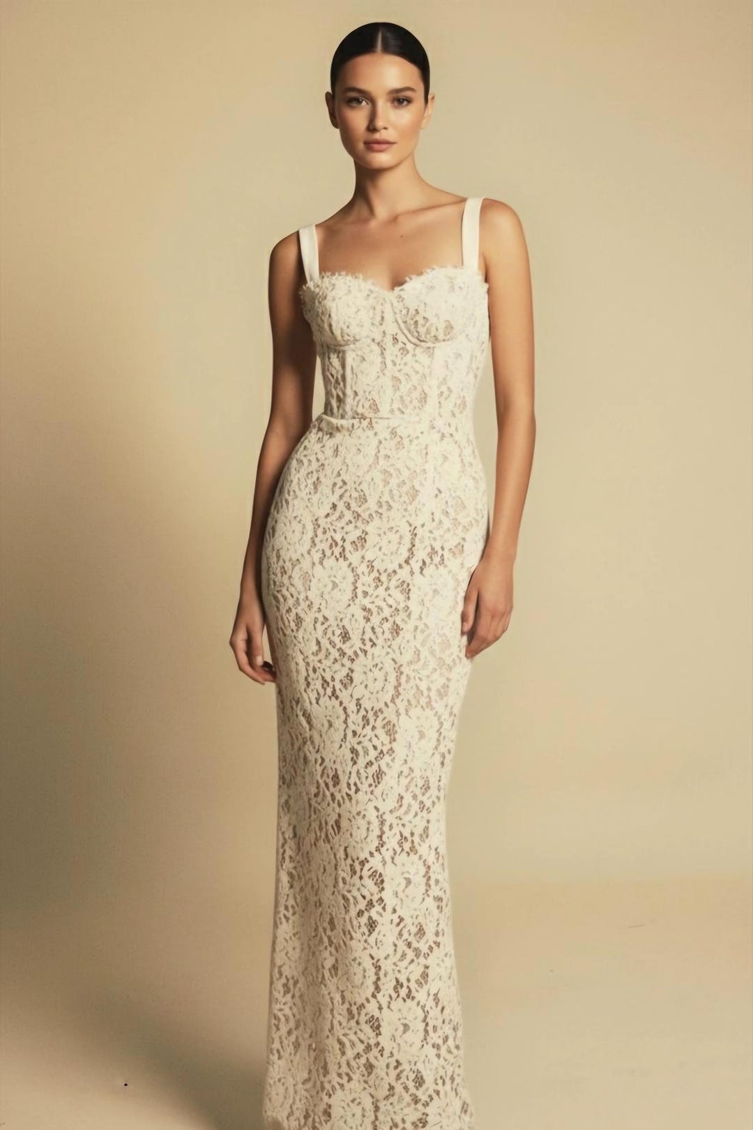 Lace Evening Gown RINEA - Formal Lace Dress - Made to Order - Etsy