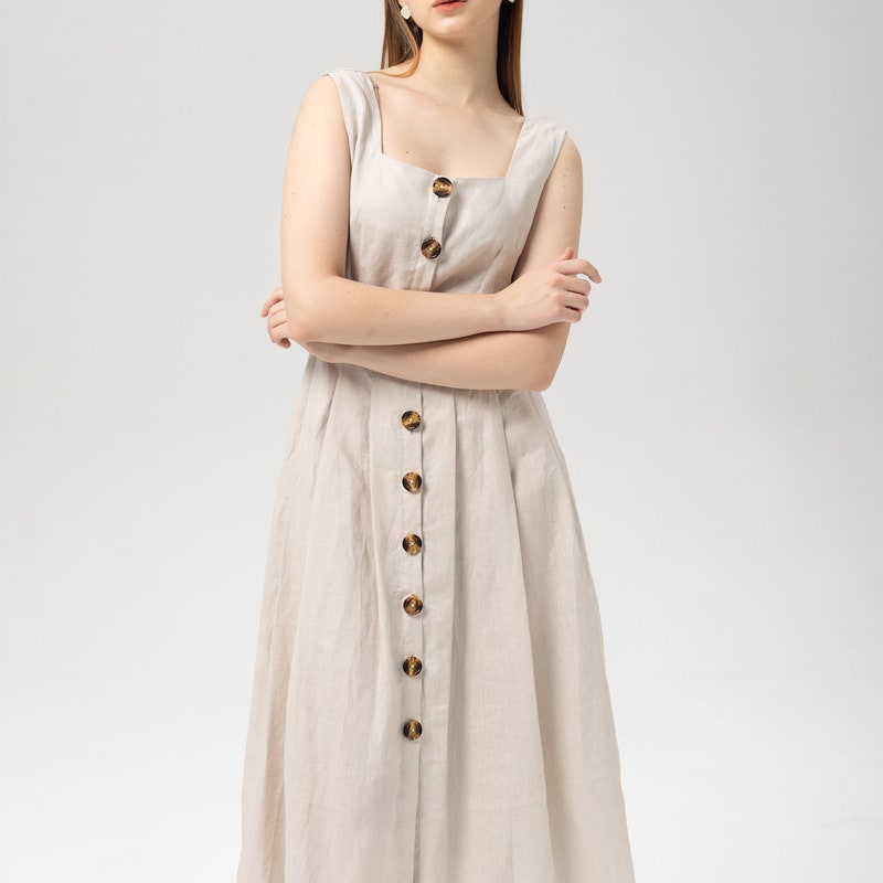 Button Front Dress - Etsy