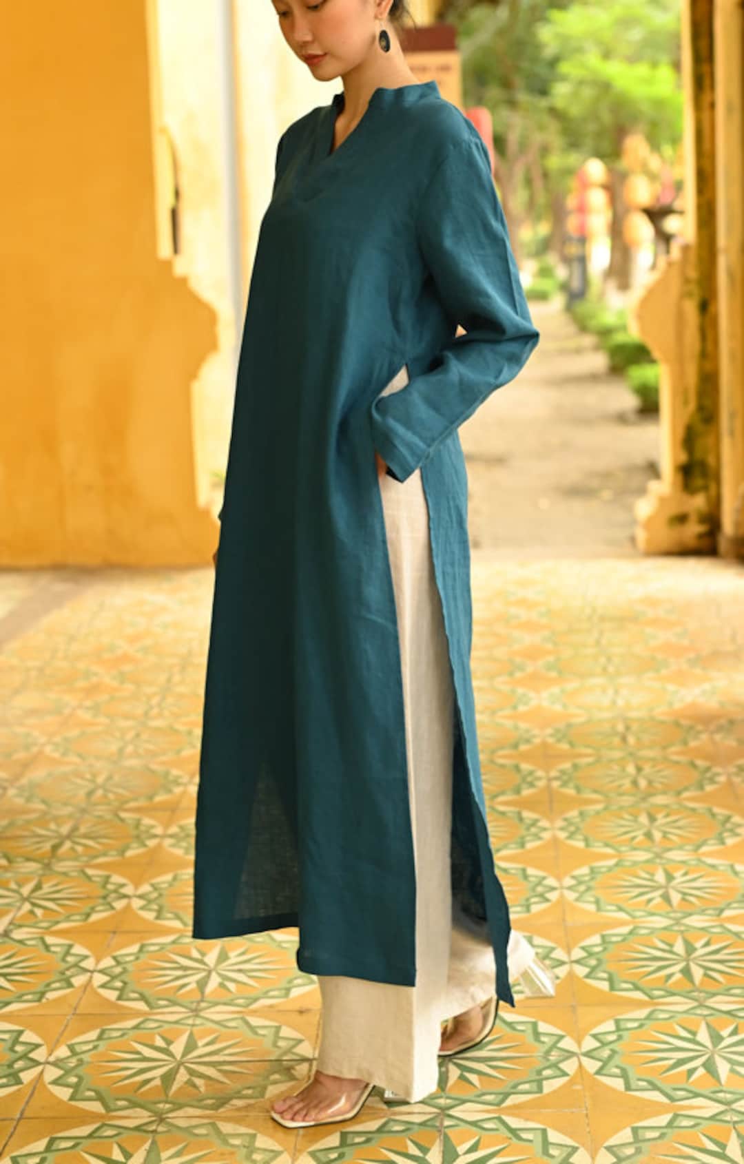 Linen Kaftan Set/linen Two Piece Set/ Loose Linen Set Women/ Linen ...