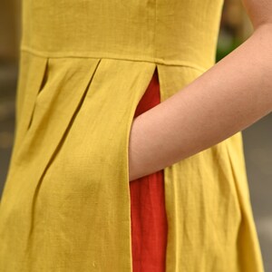 Sleeveless Linen Ao Dai, Vietnamese Modern Ao Dai, Handmade Embroidered ...