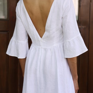 Linen Wedding Dress JES, Rustic Wedding Dress, Boho Wedding Dress With ...