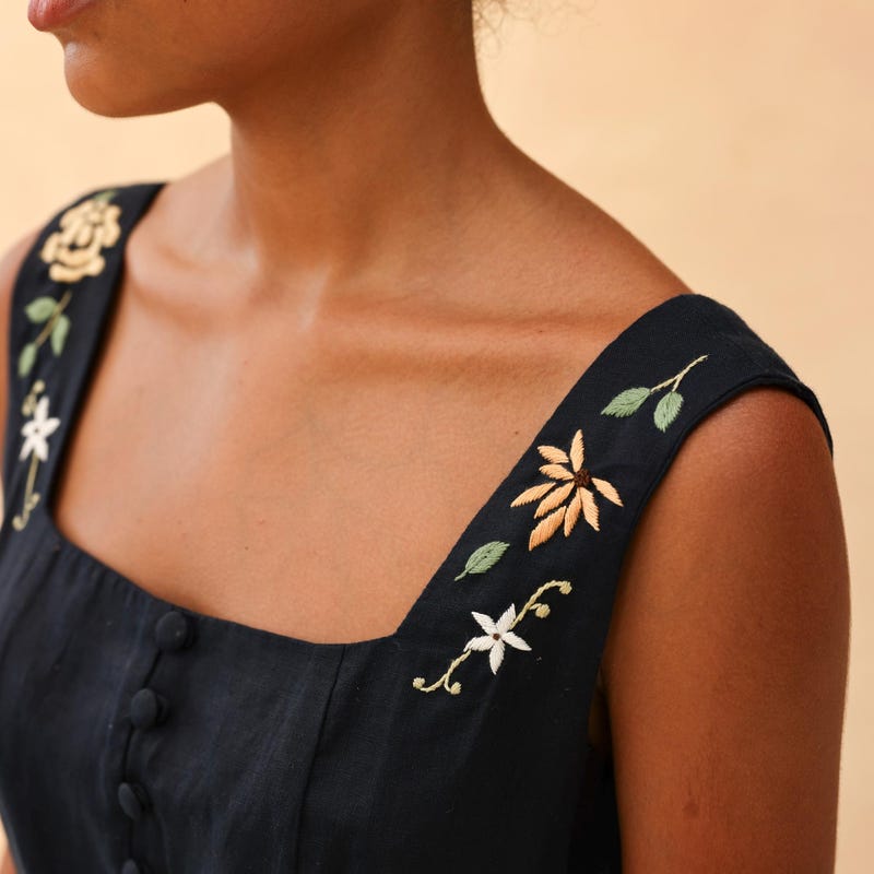 Embroidered Dress - Etsy