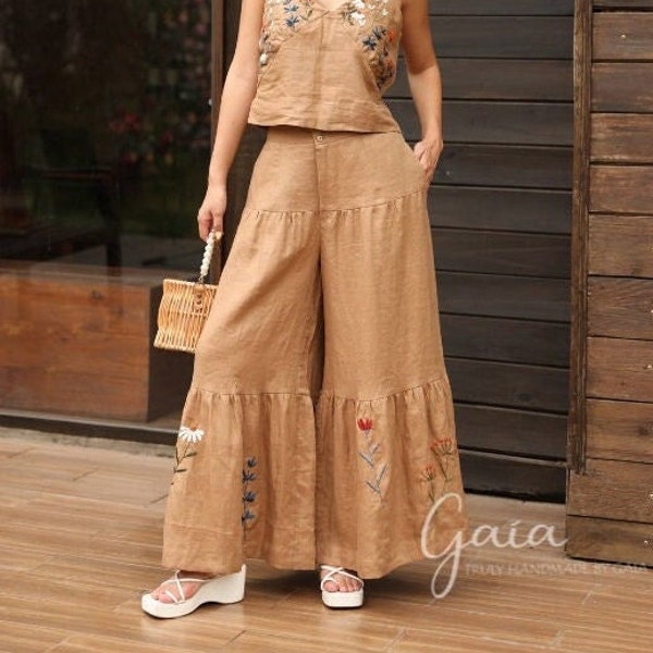 Embroidered Pants - Etsy