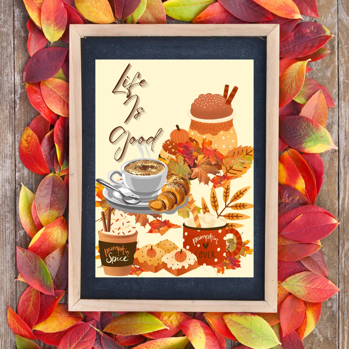 Fall Wall Decor Hello Fall Sign Botanical Wall Art Fall - Etsy