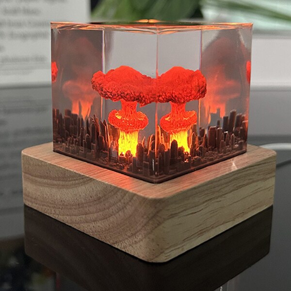 Atomic Bomb Resin Lamp - Etsy
