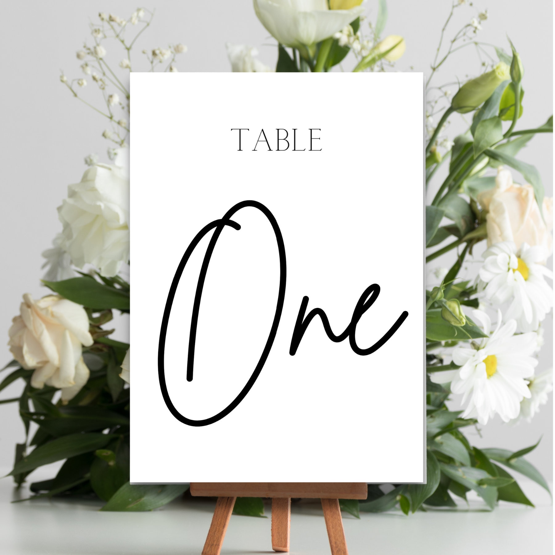 Wedding Table Numbers Template, Digital File Wedding Table Number ...