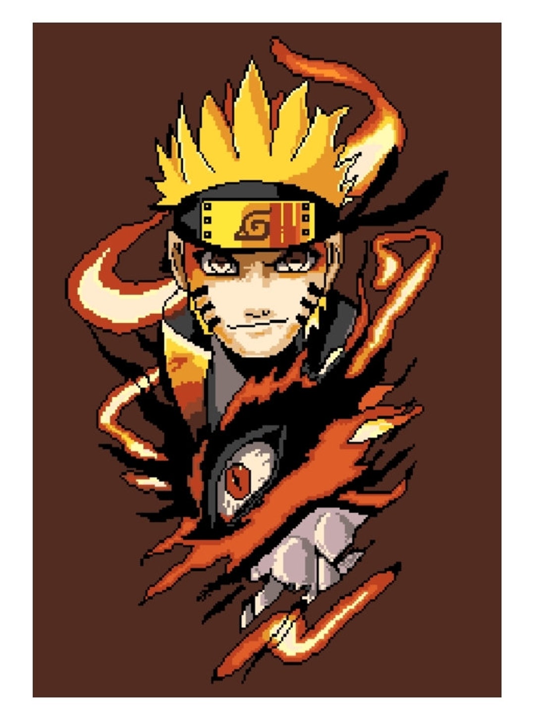 Naruto Blanket, Afghan, Crochet, Throw, Knitting Chart Pattern. - Etsy