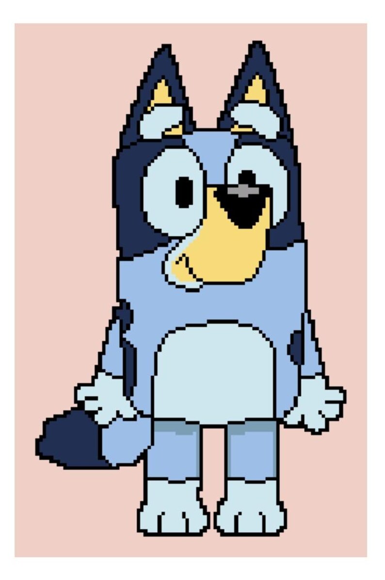 Bluey Inspired Chart, Blanket, Afghan, Crochet, Throw, Knitting Pattern ...