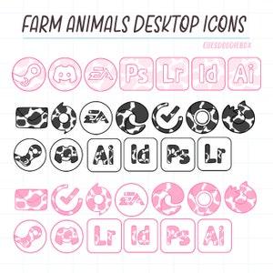 114 Cow / Farm Animal Desktop Icons / Windows and Mac / PC / Folder ...