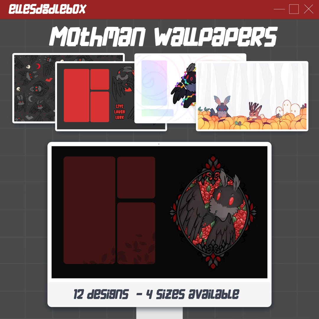 Windows and Mac | Mothman Cryptid Themed Desktop Background Wallpaper ...