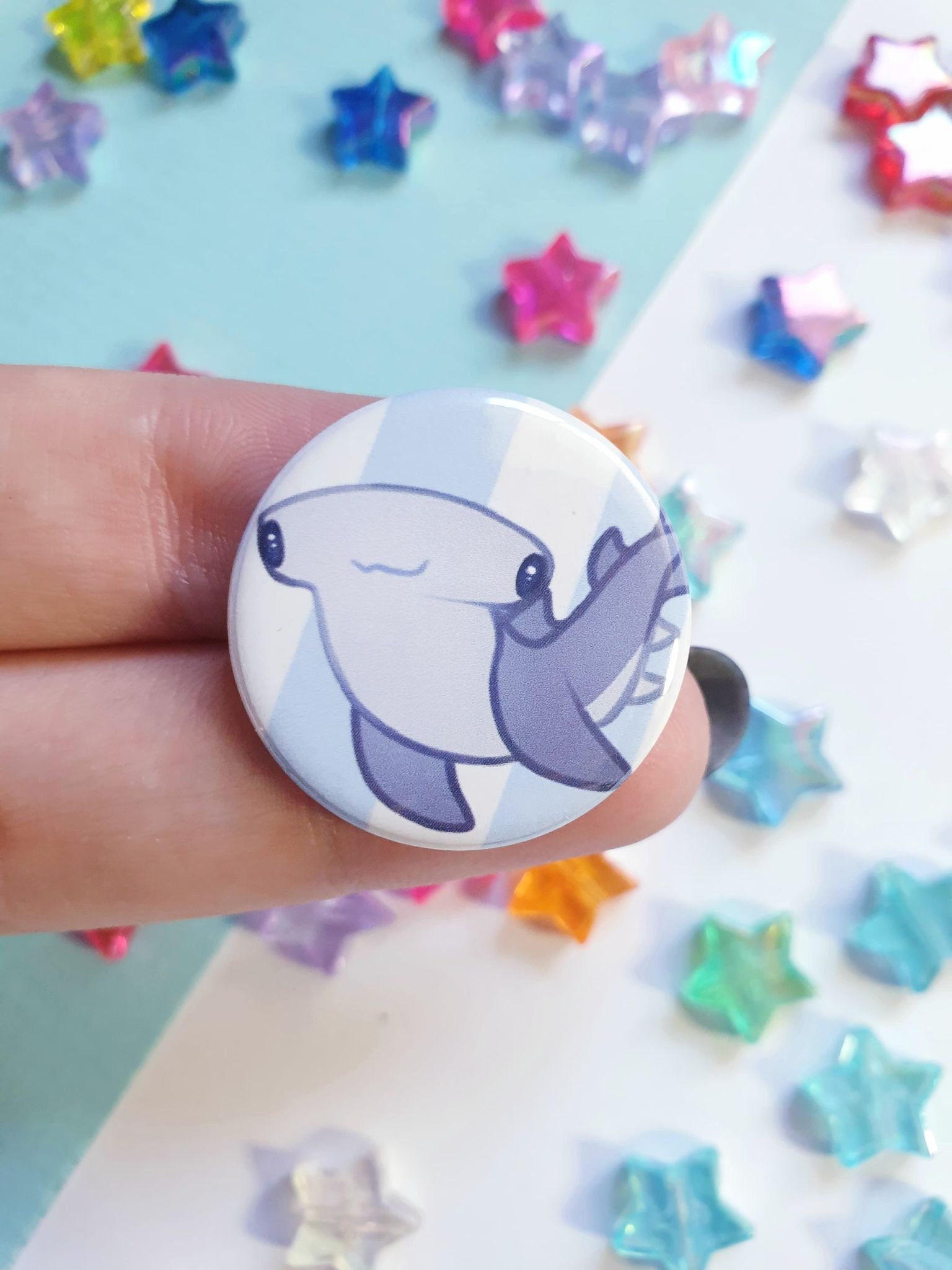 Hammer Head Shark Pin Badge / Button / Geek | Etsy