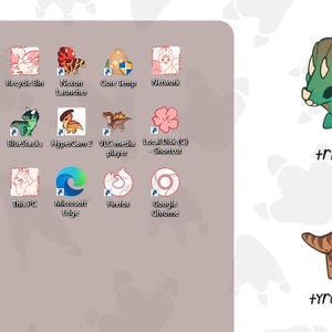 30 Dinosaur Desktop Icons / Productivity Icons / Windows and Mac / PC ...