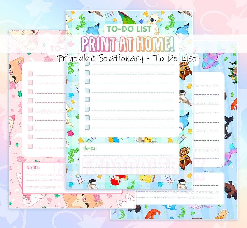 Animal Printable to Do List - Etsy