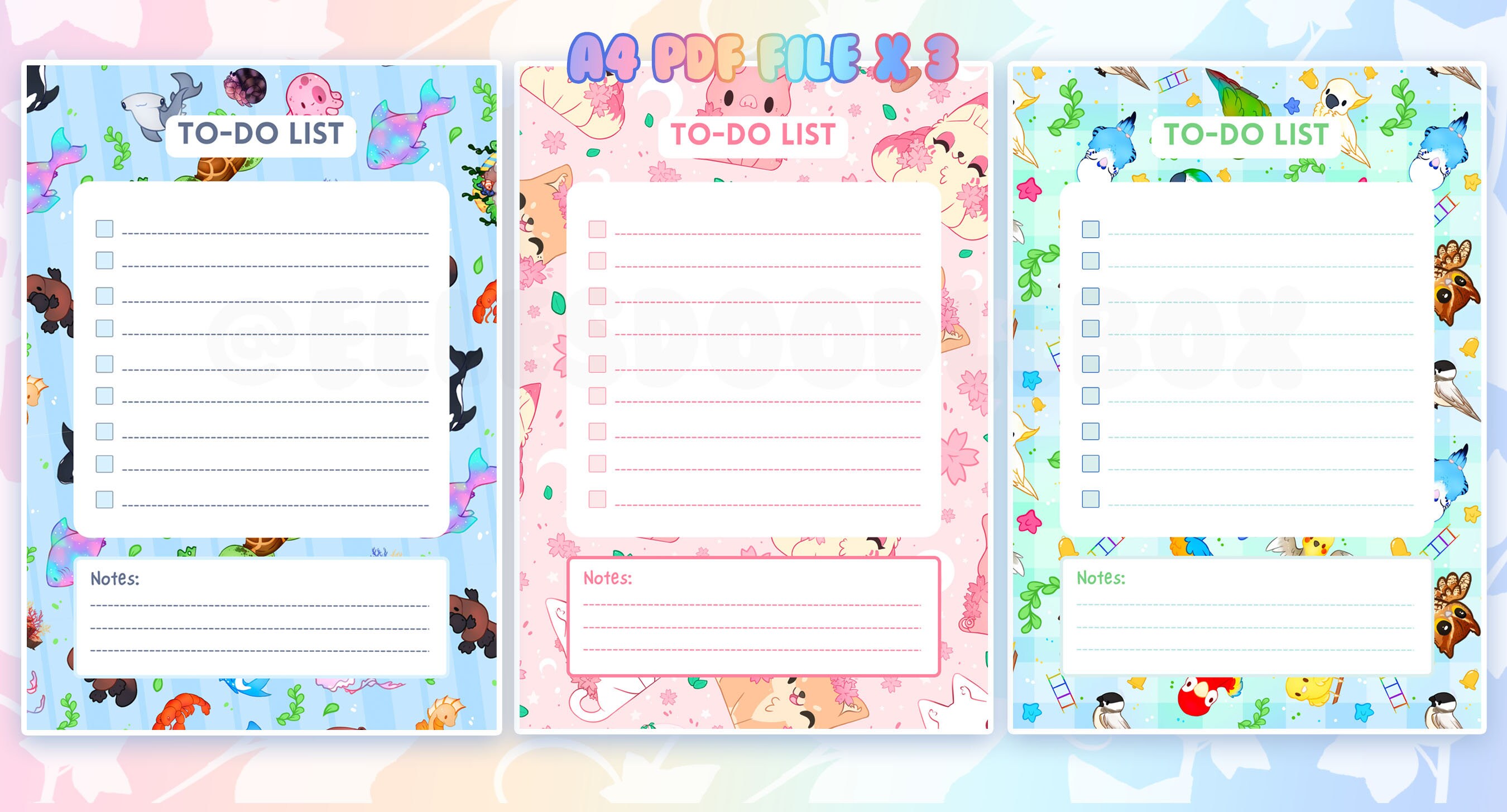 Animal Printable to Do List - Etsy