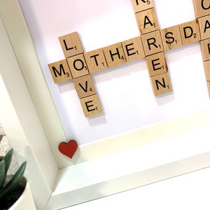 Scrabble Box Frame, Handmade Word Art, Personalised Family Tree Gift ...