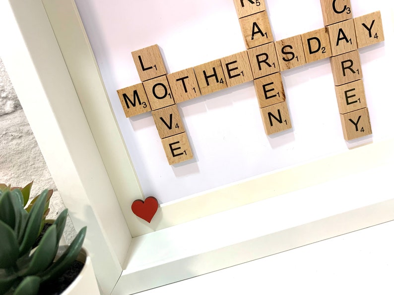 Scrabble Picture Box Frame Personalised Word Art Family - Etsy