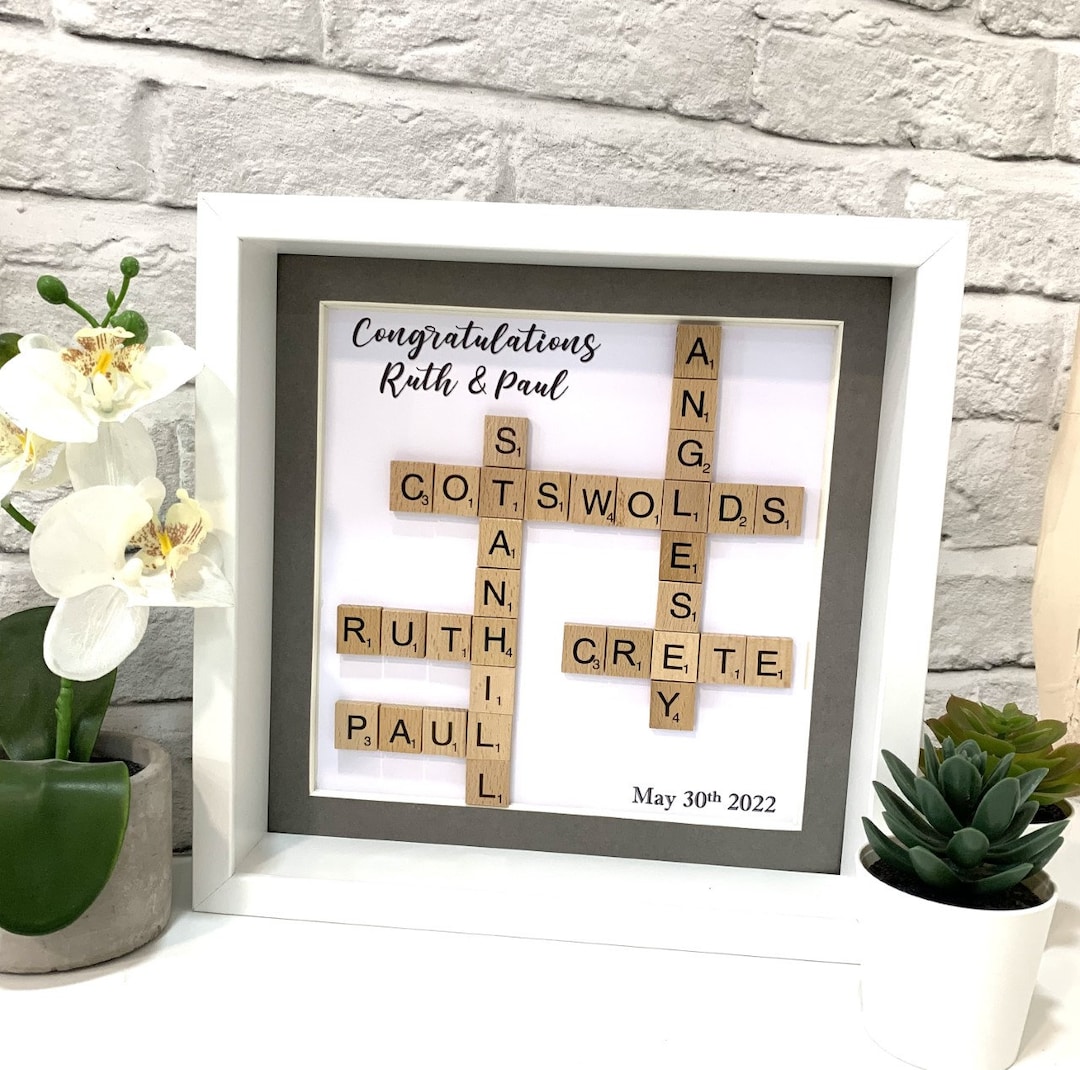 Personalized Scrabble Tile Frame: New Home Gift, Custom Wall Art - Etsy