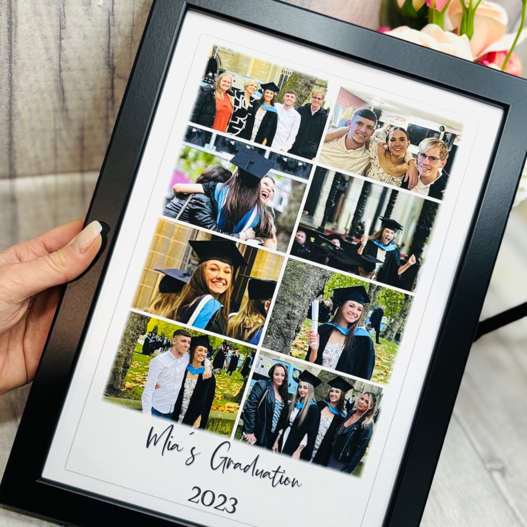 Personalised Graduation Photo Collage Framed Print, Passing Out Parade ...