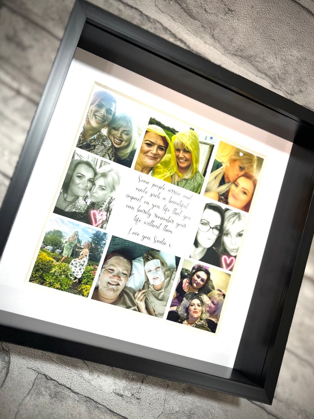 Personalised Photo Gift Collage Frame for Friends Family Gifts - Etsy