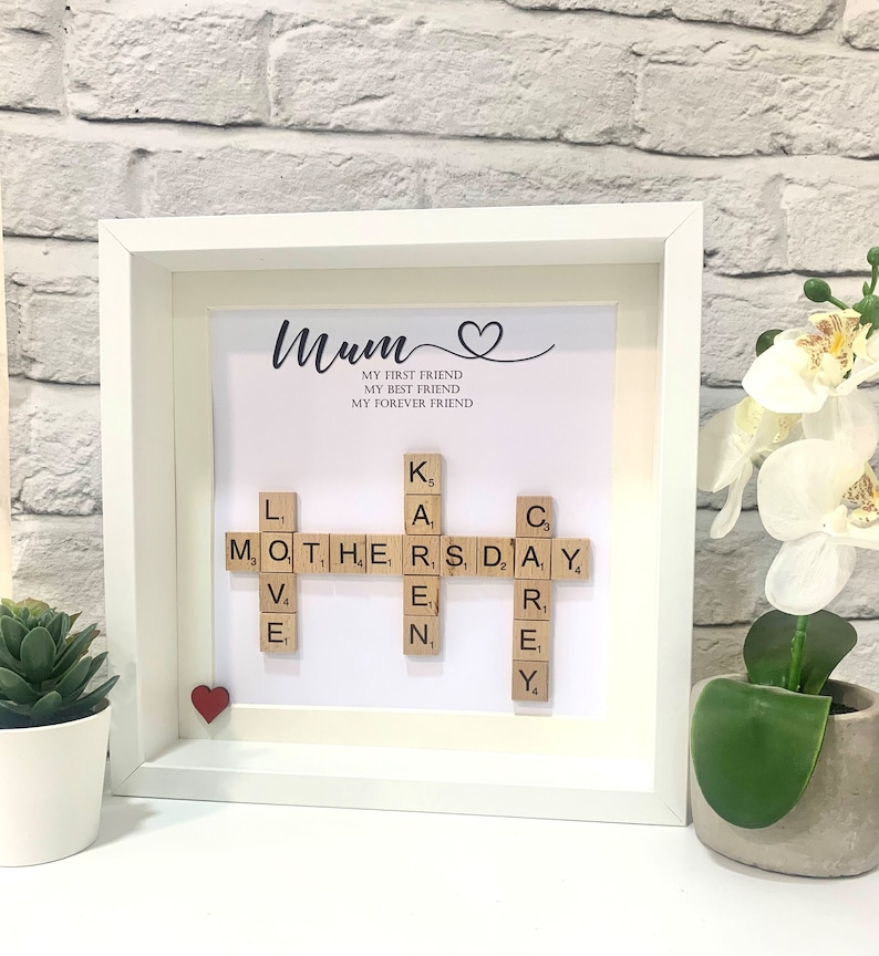 Scrabble Picture Box Frame Personalised Word Art Family - Etsy