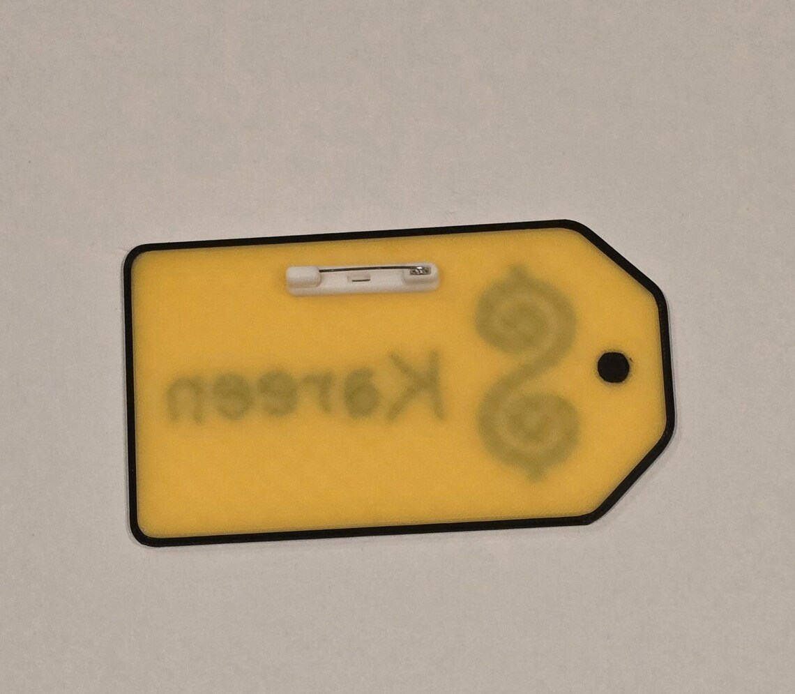 Custom "the Price is Right" Style 3D Printed Name Tags – Personalized ...