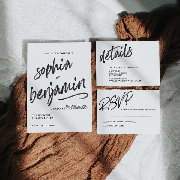 Typography Invitation - Etsy