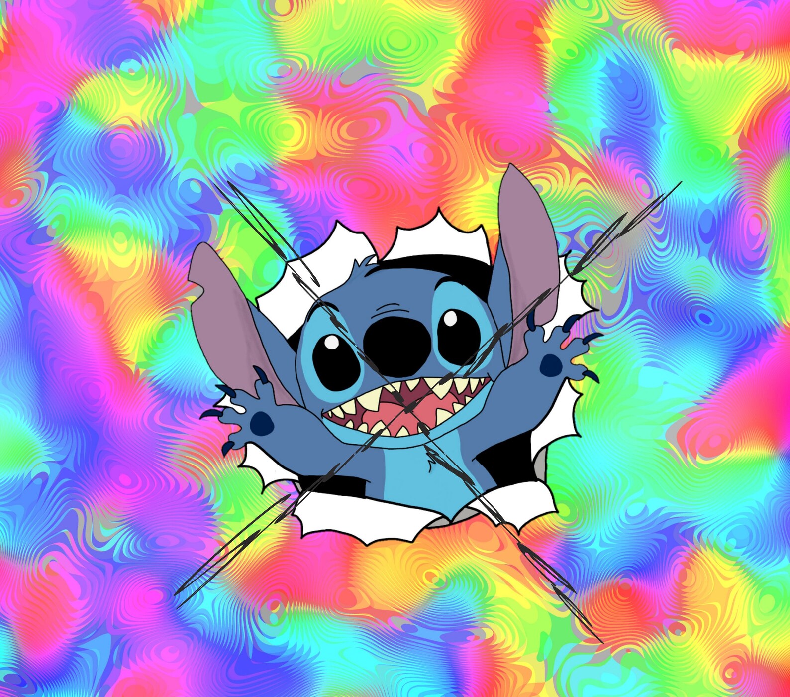 Popping Out Stitch PNG Designs 20 Oz Skinny Tumbler Wraps Sublimation ...