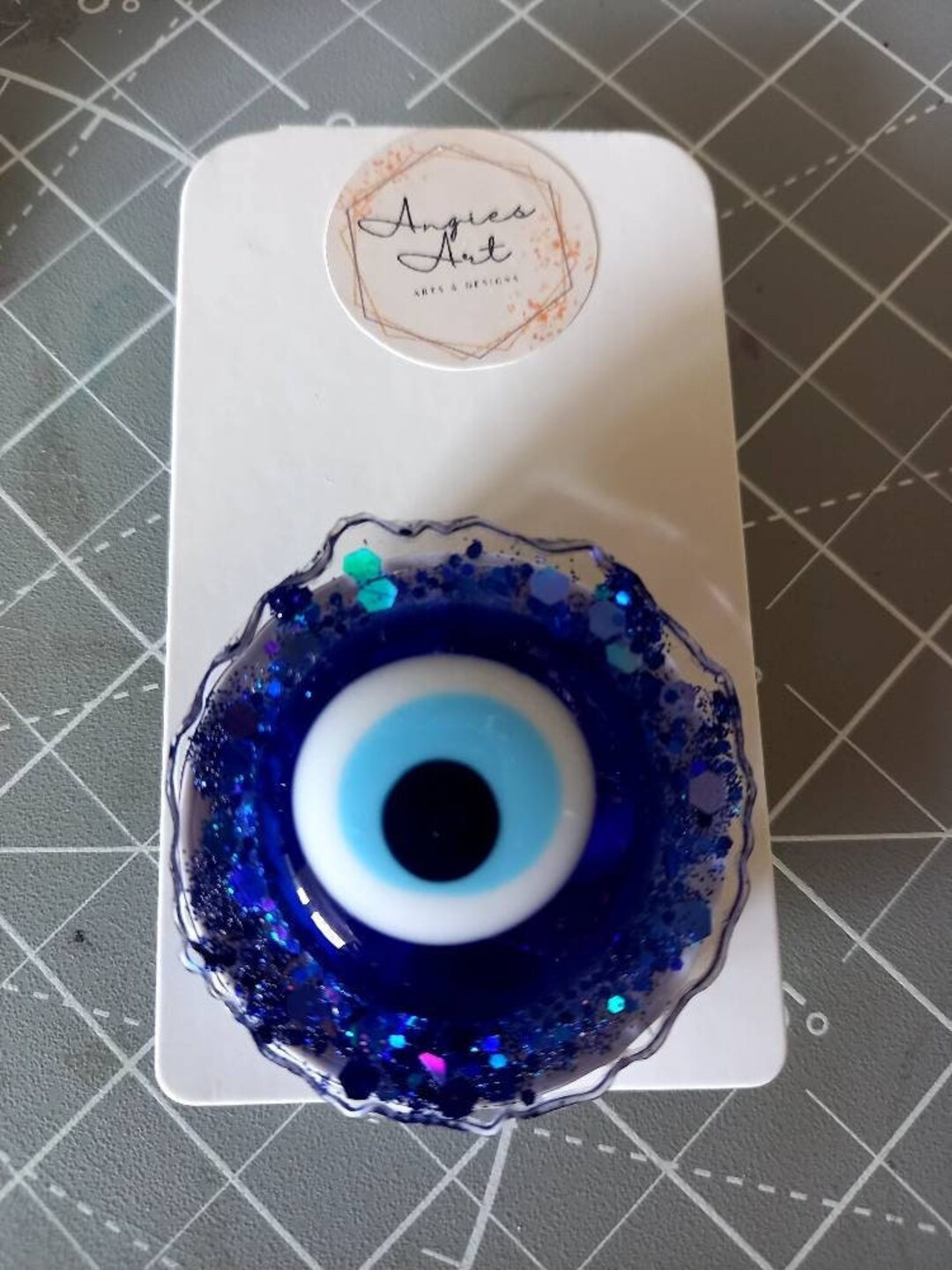 Evil Eye Personalized Phone Ring Holder/flower Finger Grip Stand Mount ...