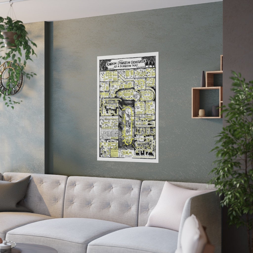 Random Dungeon Generator as a Dungeon Map (poster, 3ft. X 2 Ft.) - Etsy