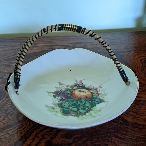Vintage Nippon Yoko Boeki Japanese Candy Dish With Bamboo - Etsy