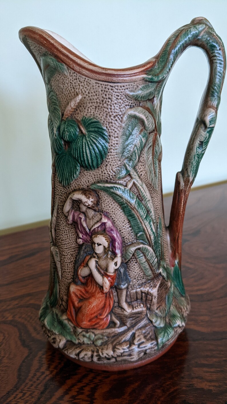 19th Century Parian Pitcher Paul and Virginia Motif - Etsy