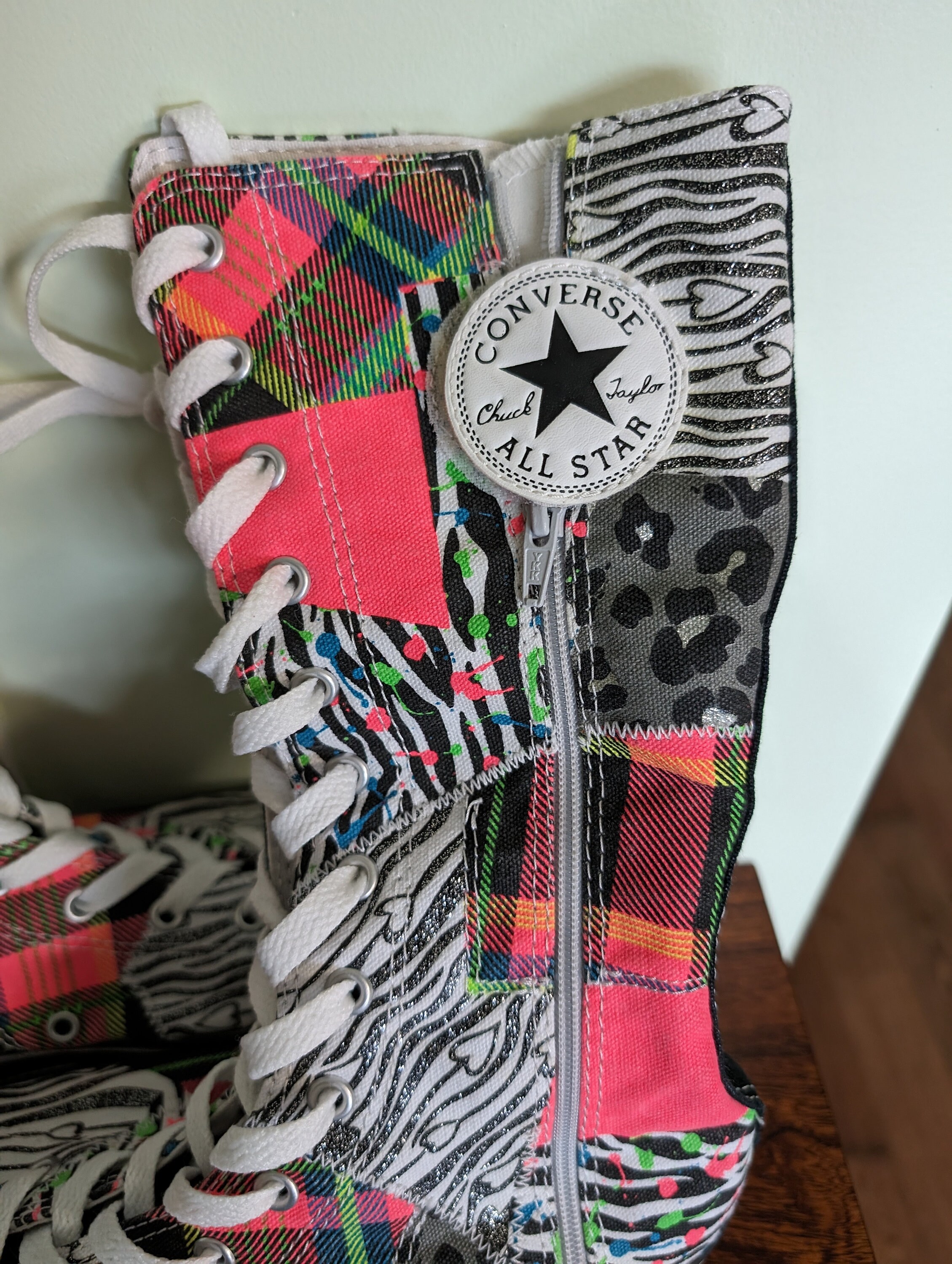 RARE Converse Patchwork Calf/knee High Jr Size 6: Equal to Women's Size ...
