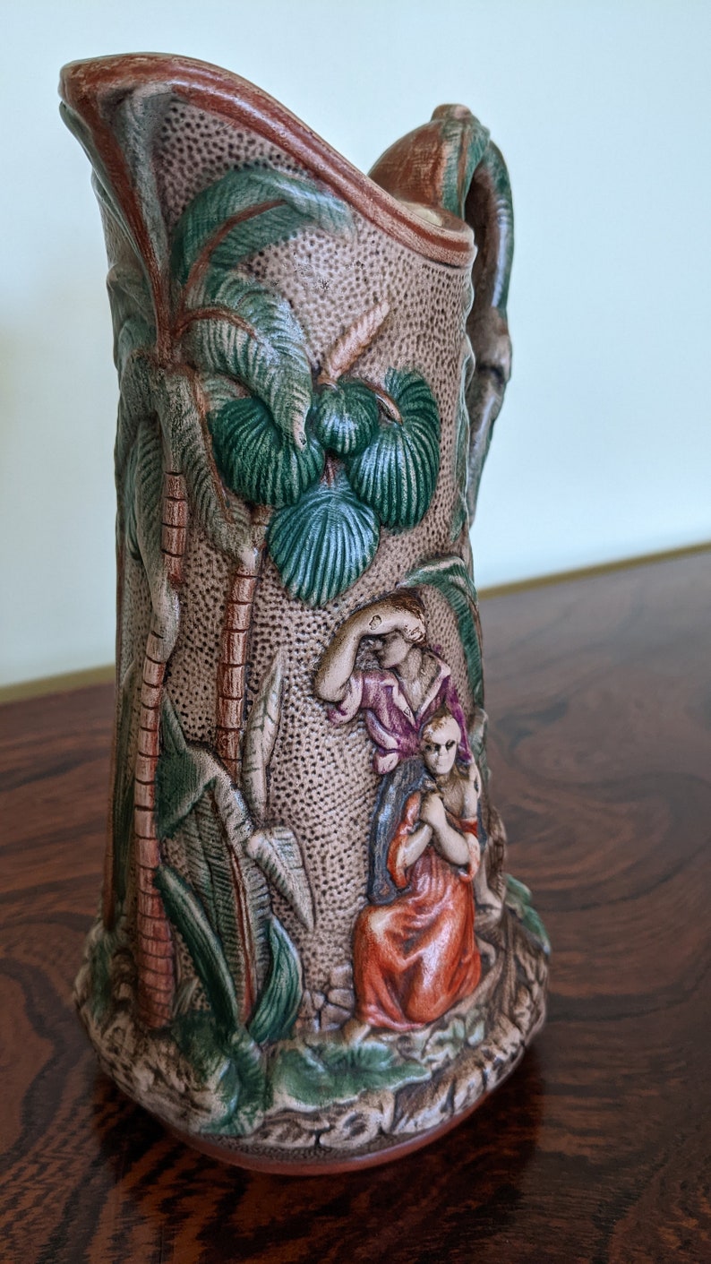 19th Century Parian Pitcher Paul and Virginia Motif - Etsy