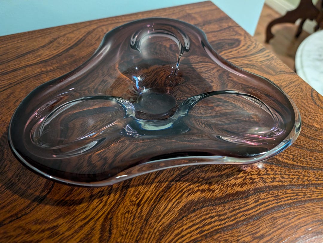 A Colorful Fine Art Glass Ashtray/ Trinket Dish - Etsy