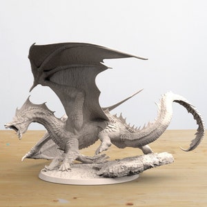Young Brine Dragon in Four Sizes 3D Printed Miniature in Four Sizes for ...